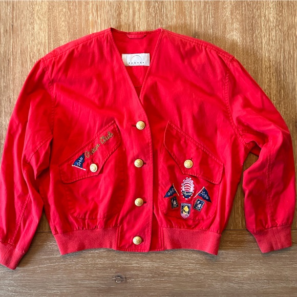 Bogner | Jackets & Coats | Vintage Bogner Womens Red Cotton Ocean Club ...
